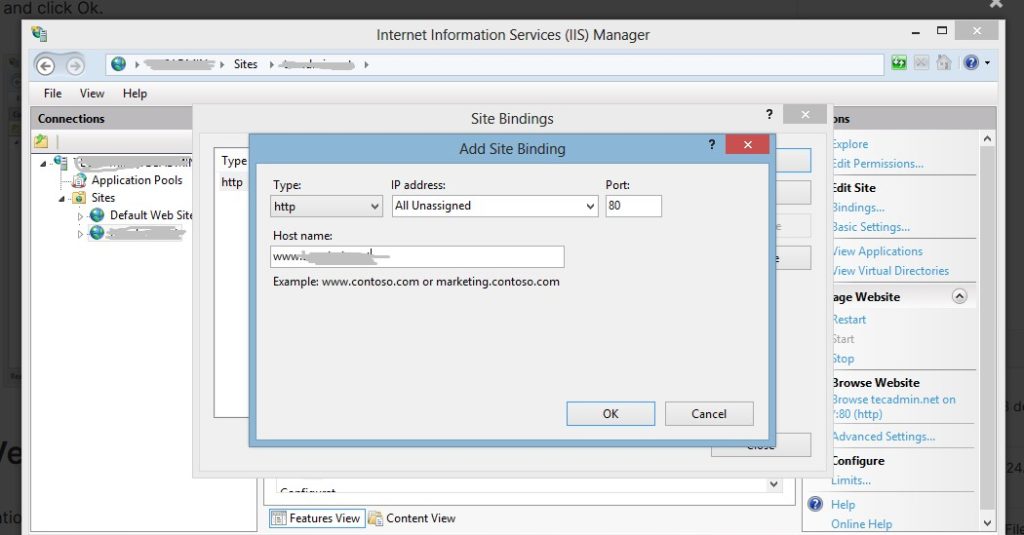 How to Create Website in IIS on Windows - 249HOST.COM